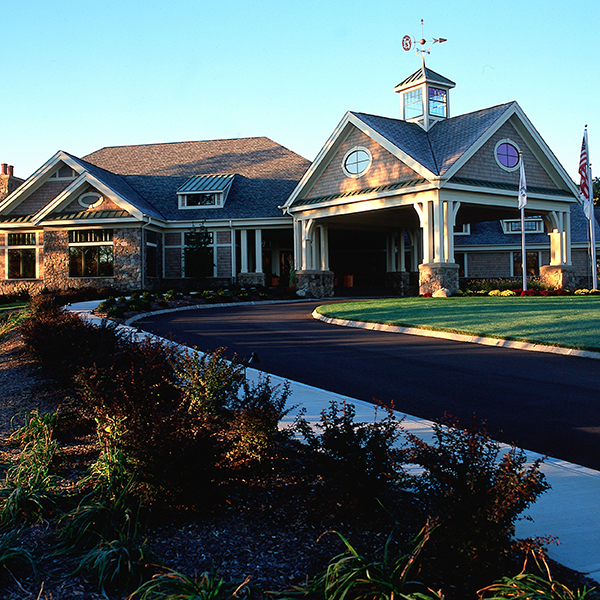 TPC Boston clubhouse entrance | TPC Boston
