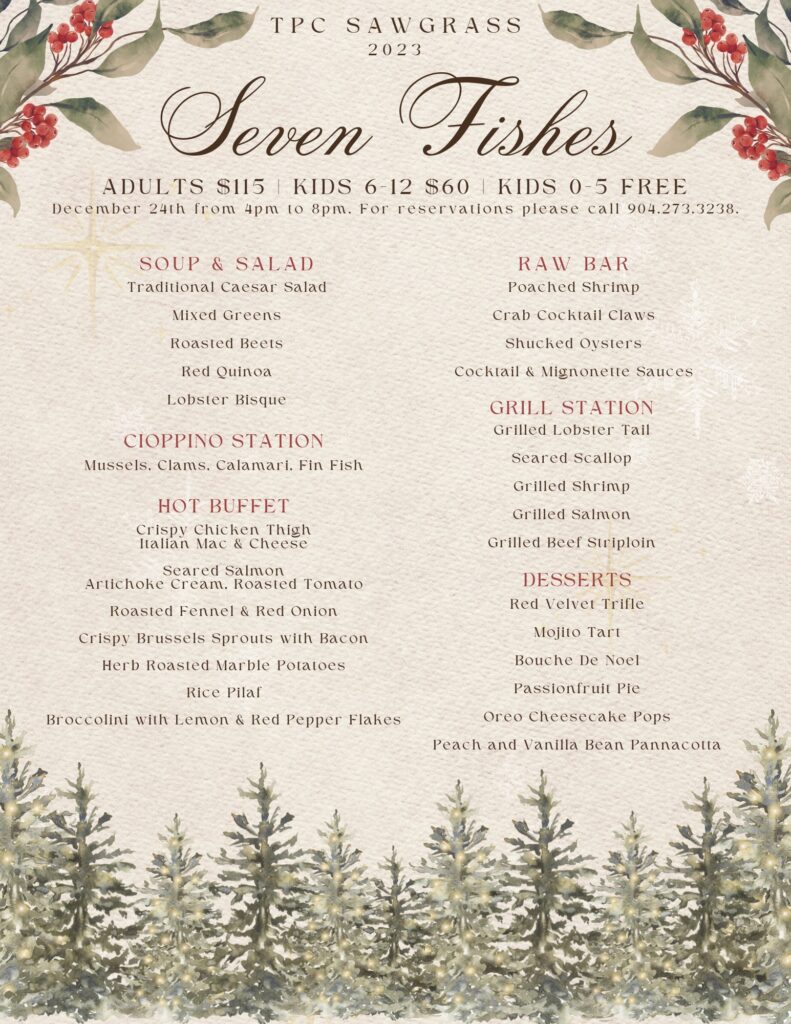 Feast_of_Seven_Fishes_Dinner_Menu | TPC Sawgrass